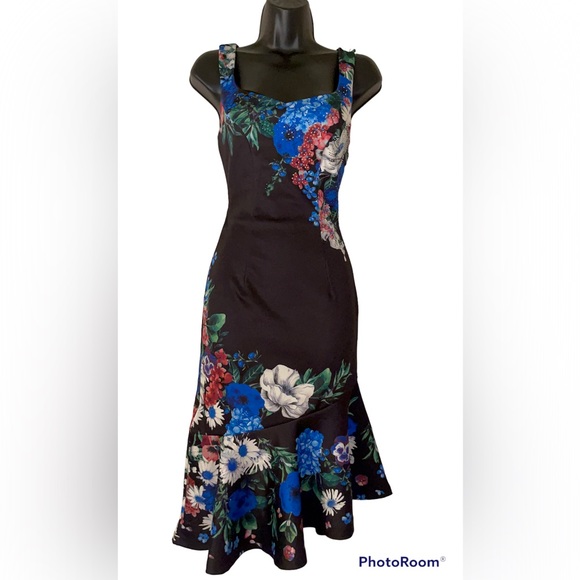 VENUS | Dresses | Venus Mermaid Style Form Fitting Ruffle Trim Detail ...